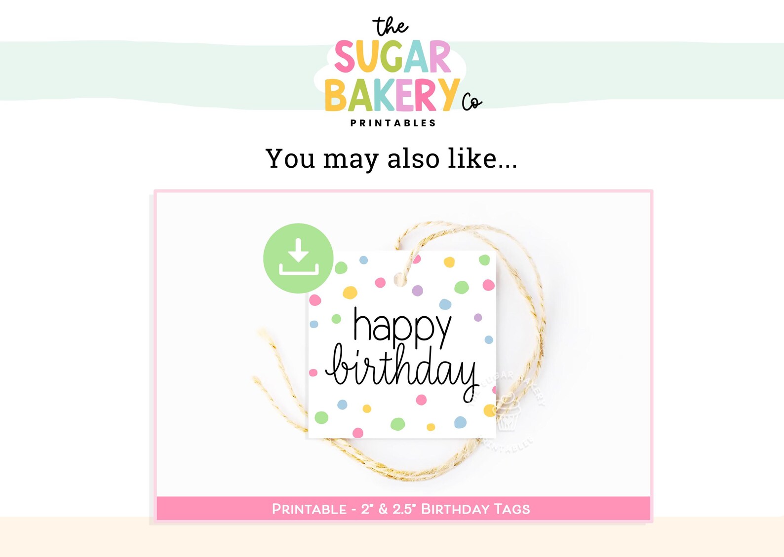 Happy BIRTHDAY Tags, Rainbow Printable Birthday Tags, Birthday GIFT ...