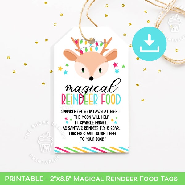 Reindeer Dust Labels - Etsy