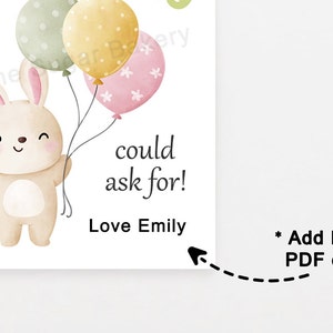 Printable Easter Teacher Gift Tag, Teacher Appreciation Bunny Printable ...