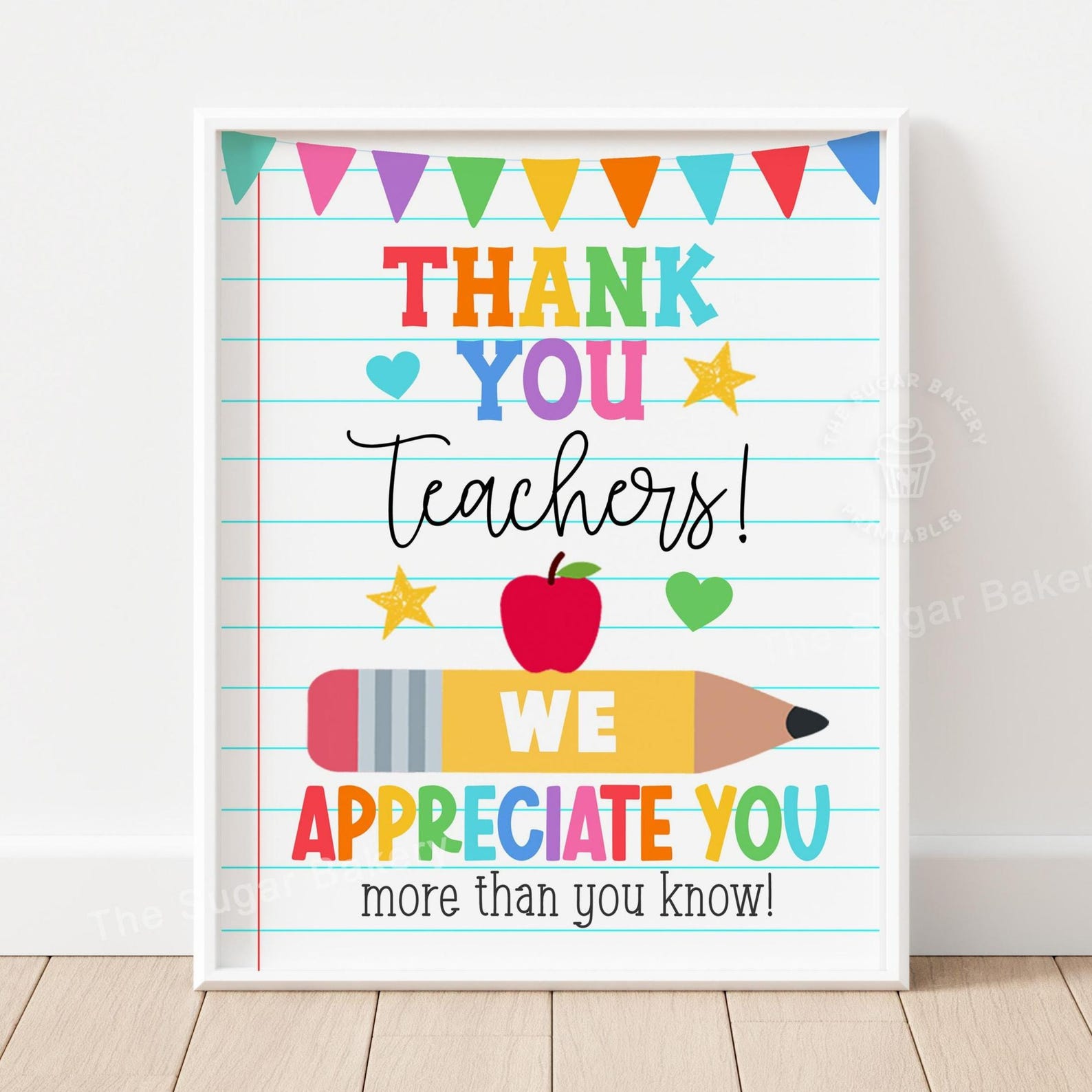 TEACHER Appreciation Sign Printable Thank You Teachers Appreciation ...