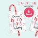 Holly Jolly HOLIDAY Candy Cane Holder, Printable Candy Cane Tag ...