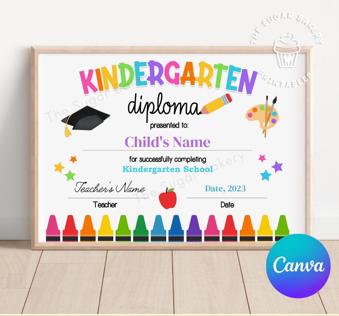 Editable Kindergarten Diploma, Kindergarten Graduation Diploma ...