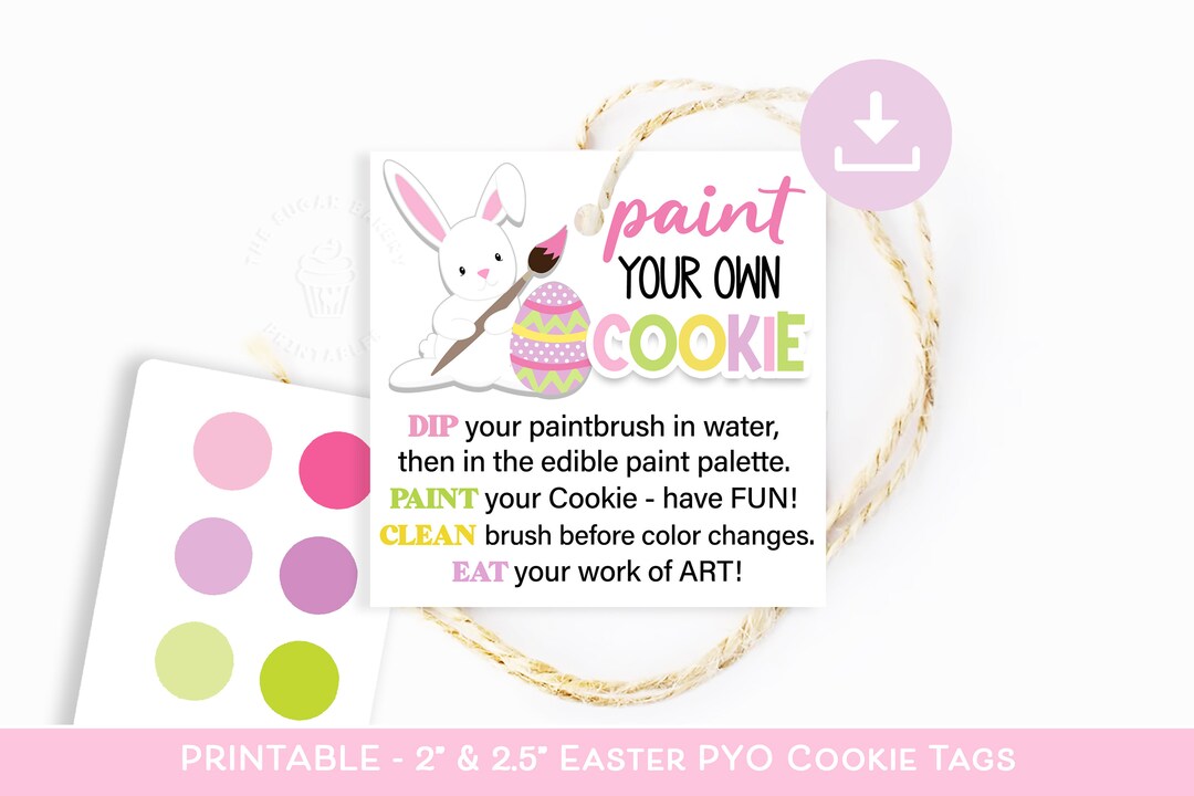 PYO Easter Cookie Tag, PYO Easter Cookie, Pyo Instructions, PYO Cookie ...
