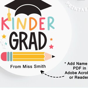 Kinder Graduation Tag Printable, Kindergarten Graduation Tag ...