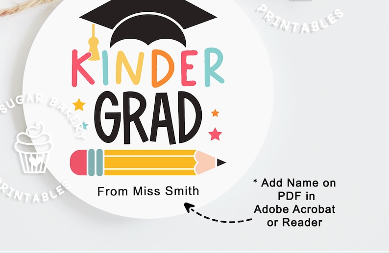 Kinder Graduation Tag Printable, Kindergarten Graduation Tag ...