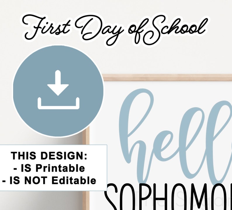 Hello SOPHOMORE YEAR Sign 1st Day of 10th Grade First Day - Etsy