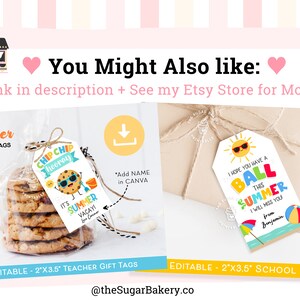 Have a SWEET SUMMER Tag, End of School Year Gift Tags, EDITABLE Sweet ...