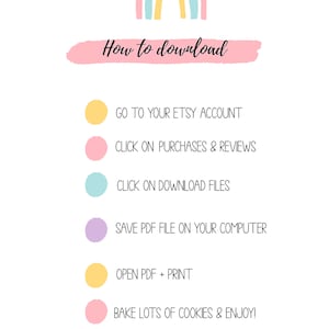 Printable PYO COOKIE Card Instructions Instant Download or | Etsy