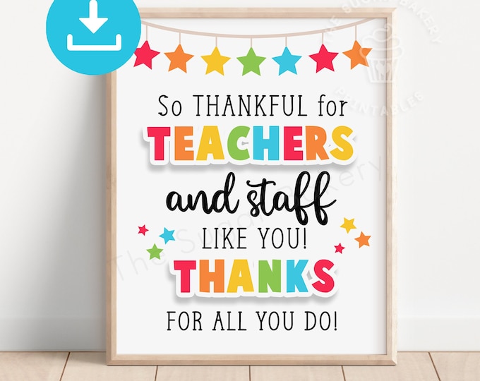 Any Way You SLICE It, so THANKFUL Staff Sign, Staff Appreciation Sign ...