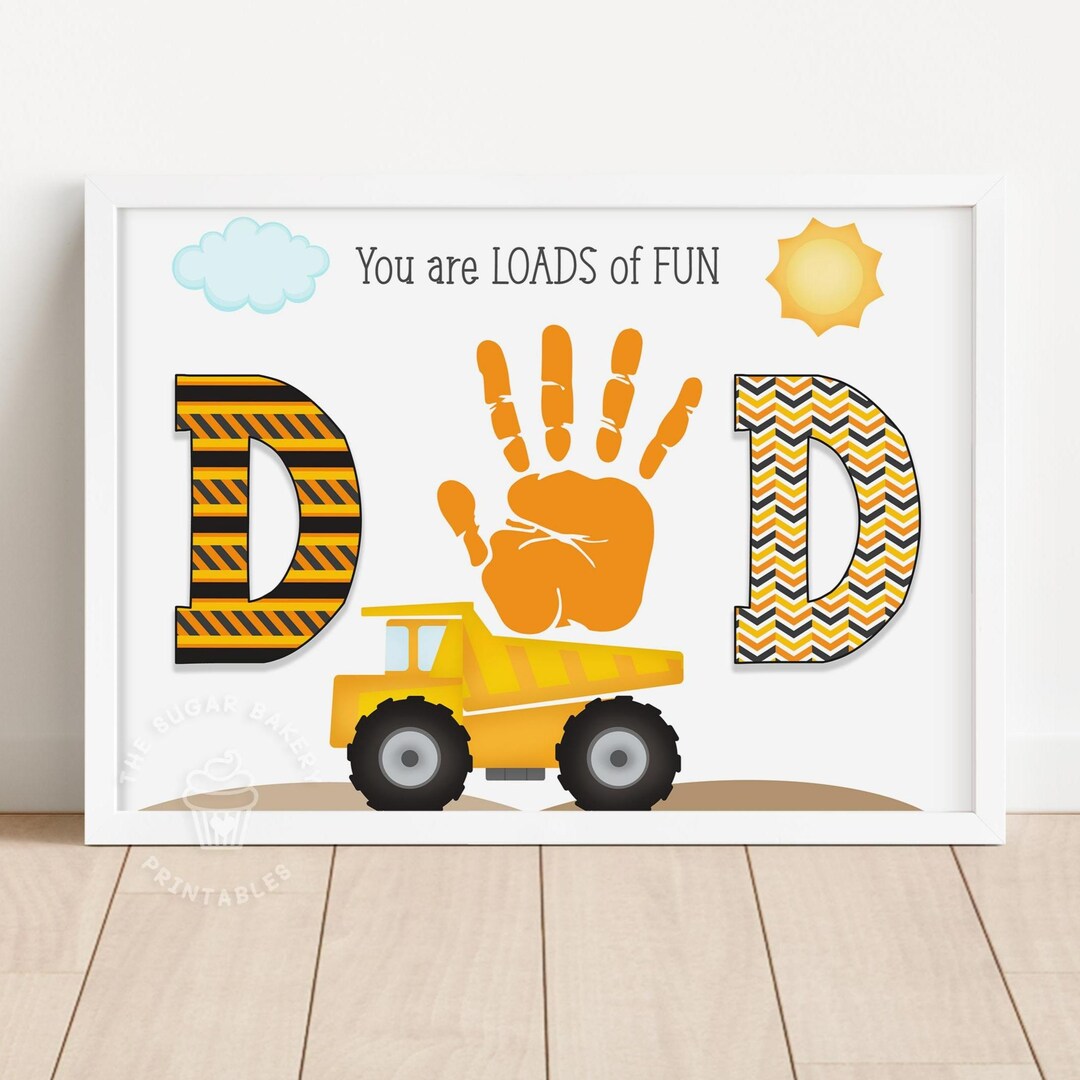 Father's Day Handprint, Handprint Art Craft for Father's Day, Dump ...