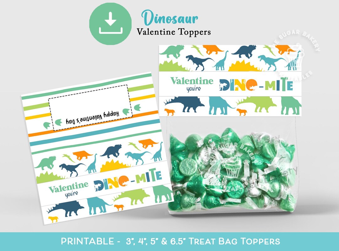 Dinosaur Treat Bag Topper You're DINO-MITE Printable DINO Treat Bag ...