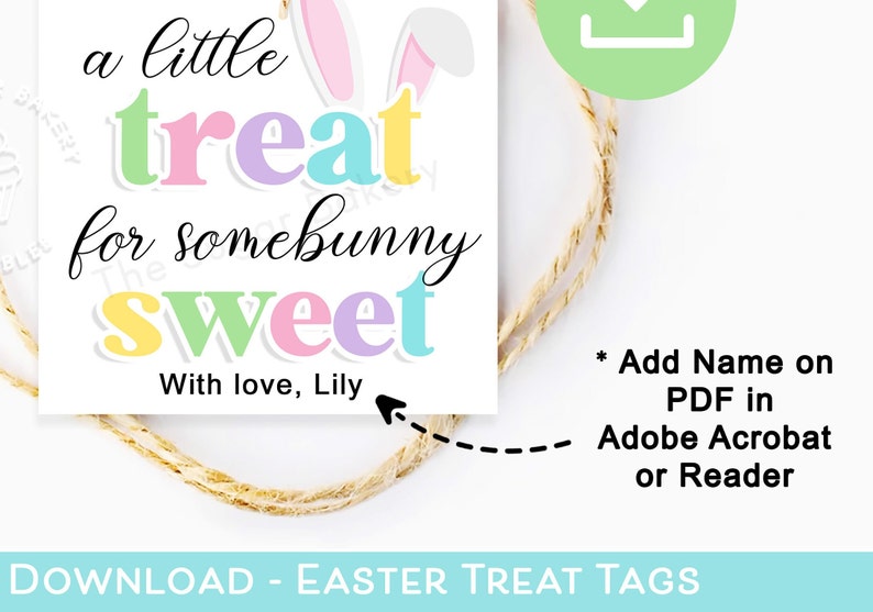 A Little Treat for SOMEBUNNY SWEET Tag Easter Treat TAGS - Etsy