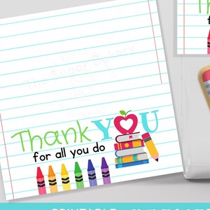 Teacher THANK YOU Treat Bag Topper Printable Teacher Appreciation Gift ...
