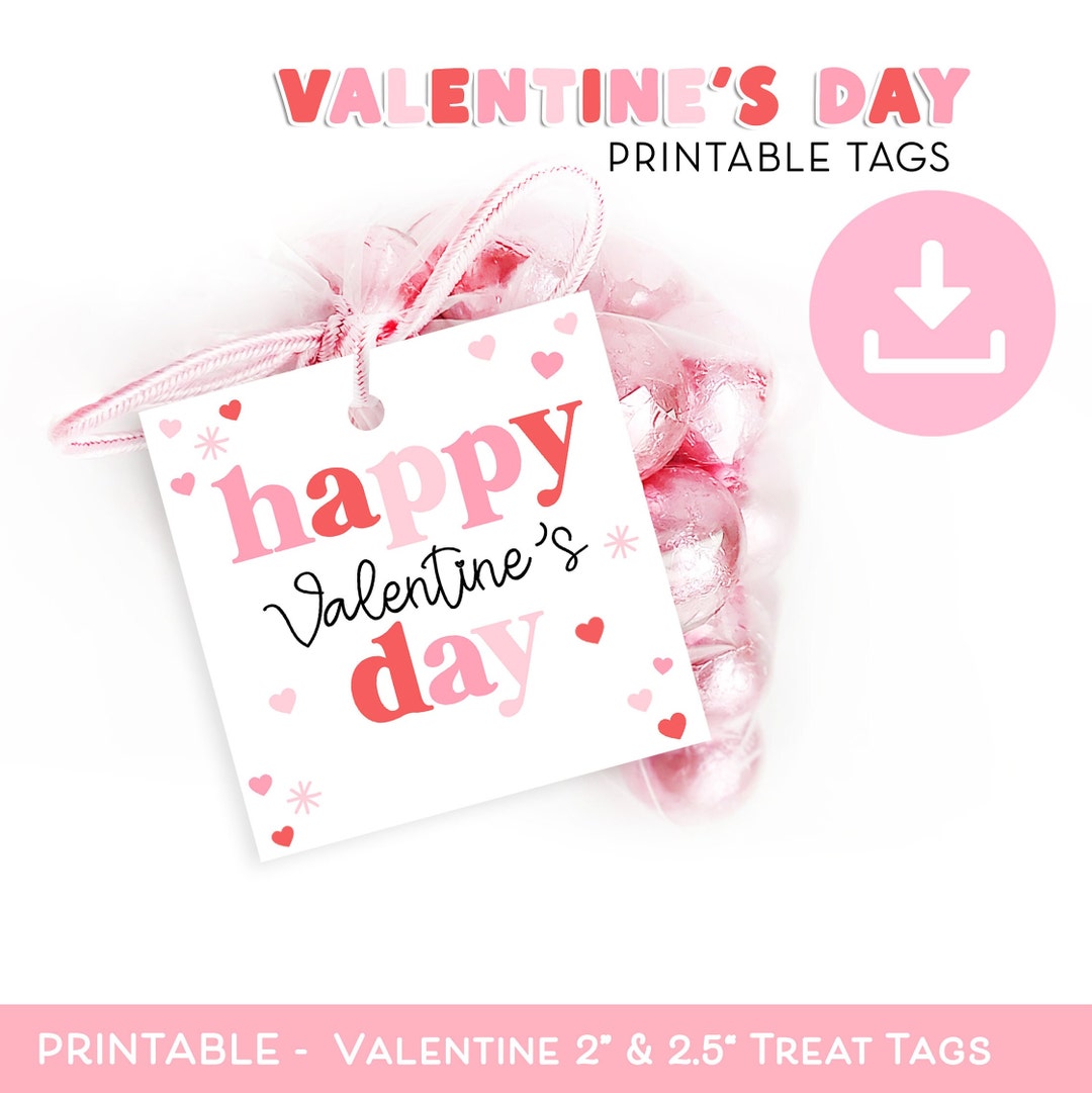 Printable Happy Valentines Day Gift Tag, Valentines Day Tag, SWEET ...