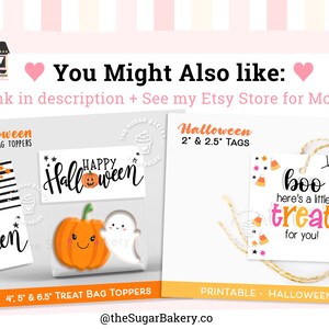 EDITABLE Halloween Gift Tags, Happy Halloween Cookie Tags, Trick or ...