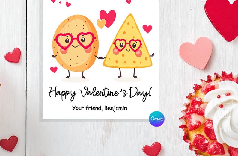 Valentine Chip Bag Tag Printable, EDITABLE I Love Our FRIEND CHIP Kids ...