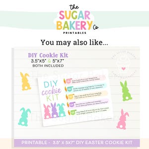 PYO Easter Cookie Tag, Easter Bunny Cookie Pyo Instructions, PYO Cookie ...