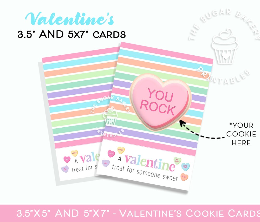 A Valentine Treat for Someone Sweet, Sweethearts Printable 3.5x5 & 5x7 ...