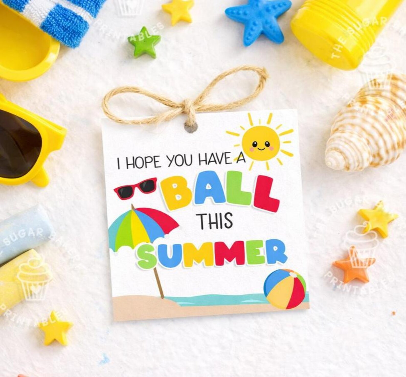 End of School Summer Tags, I Hope You Have a Ball This Summer Gift Tag ...