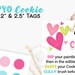 PYO Valentine Cookie Tags, PYO Cookie Instructions, PYO Valentine's Day ...