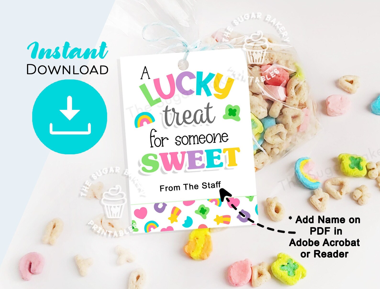 A LUCKY Treat for Someone SWEET Tags, Printable Lucky Charm TAG, St ...