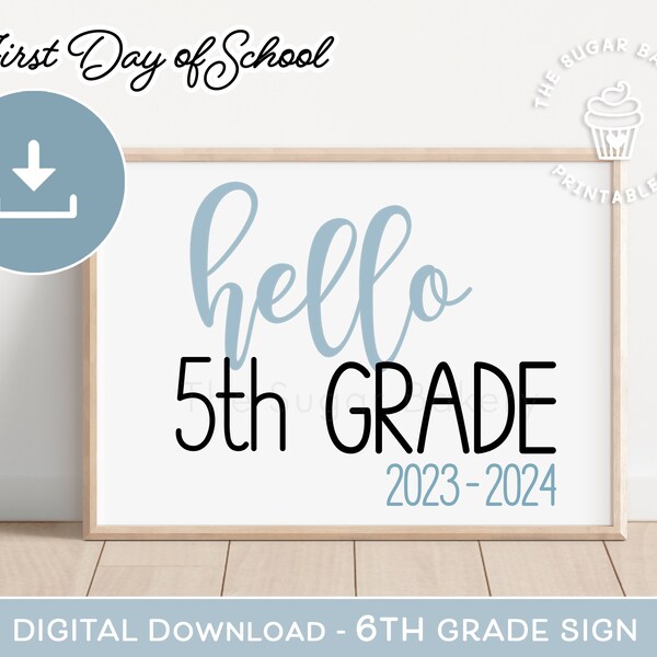 5th Grade Sign - Etsy