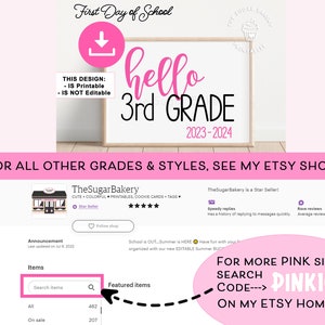 First Day of 7th Grade Sign, Printable First Day of 7th GRADE SIGN Hot ...