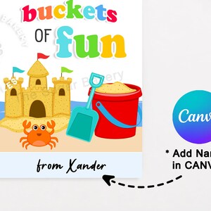BUCKETS of FUN Tag, EDITABLE End of School Year Gift Tag, End of Year ...