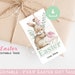 EASTER Bunny Gift TAG, Printable Easter Gift Tags, Happy Easter Tags ...
