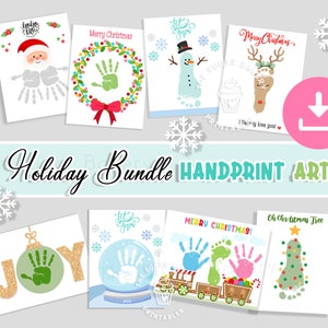 Holiday Handprint Craft Bundle Christmas Handprint Art Preschool ...