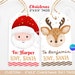 Printable Christmas Gift Tags for Kids, Santa and Reindeer EDITABLE ...