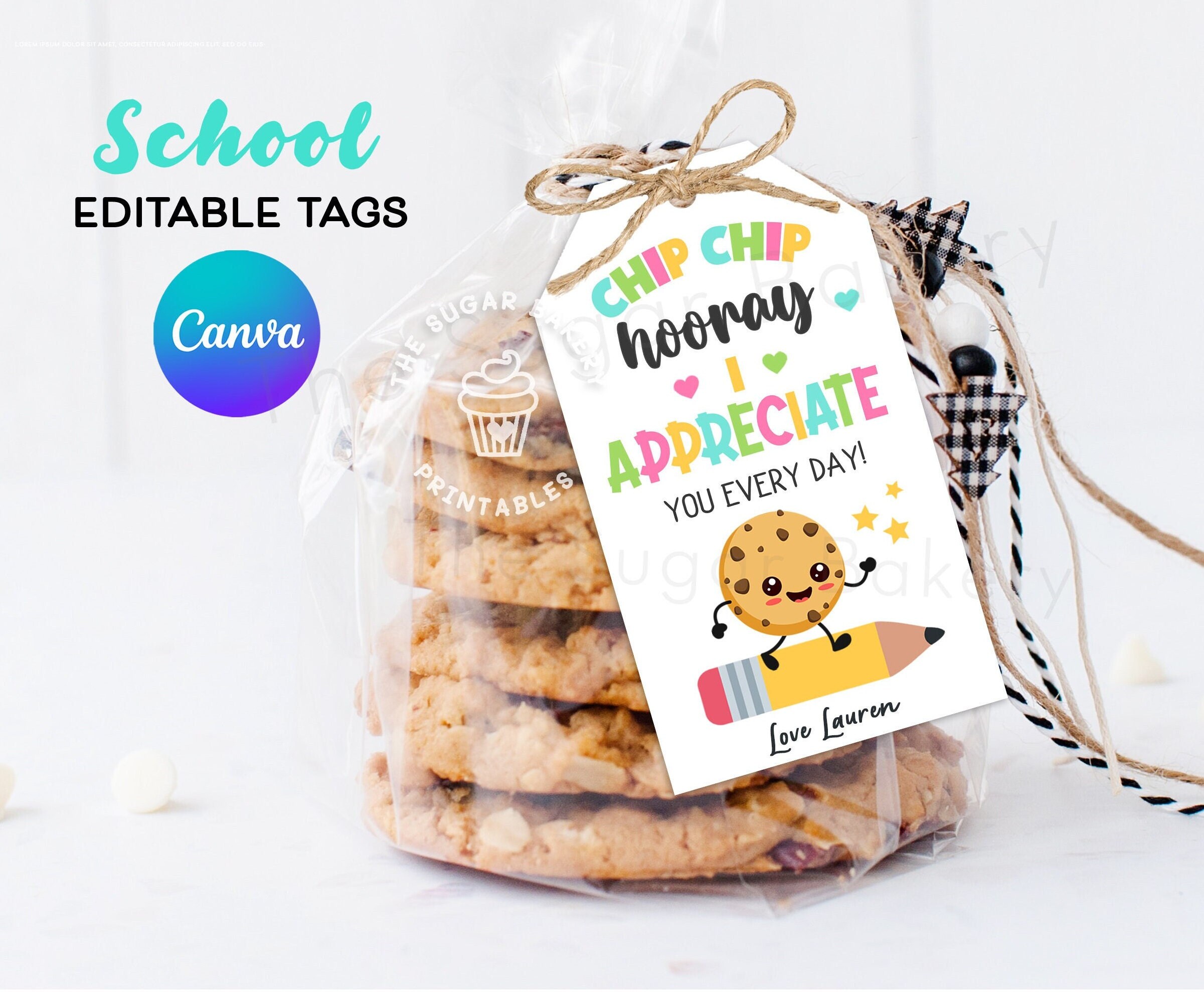 Teacher Appreciation Tag Chip Chip Hooray Tag TEACHER Thank You Tag End ...
