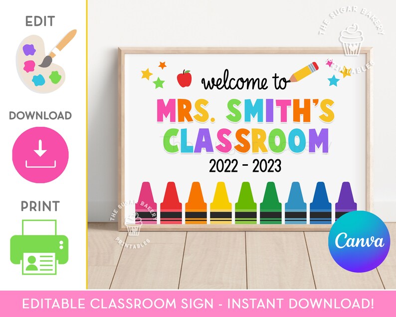 First Day of School CLASSROOM SIGN Welcome to My Classroom - Etsy