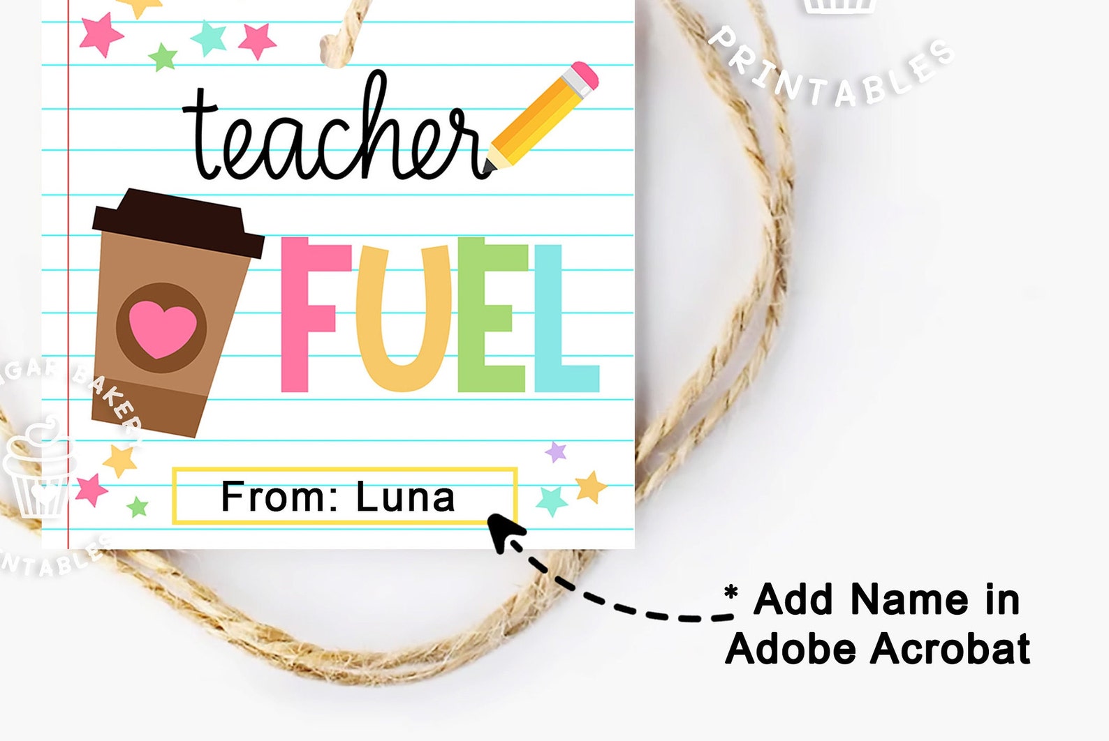 First Day of School Teacher TAGS Coffee Gift Tag for Teacher - Etsy