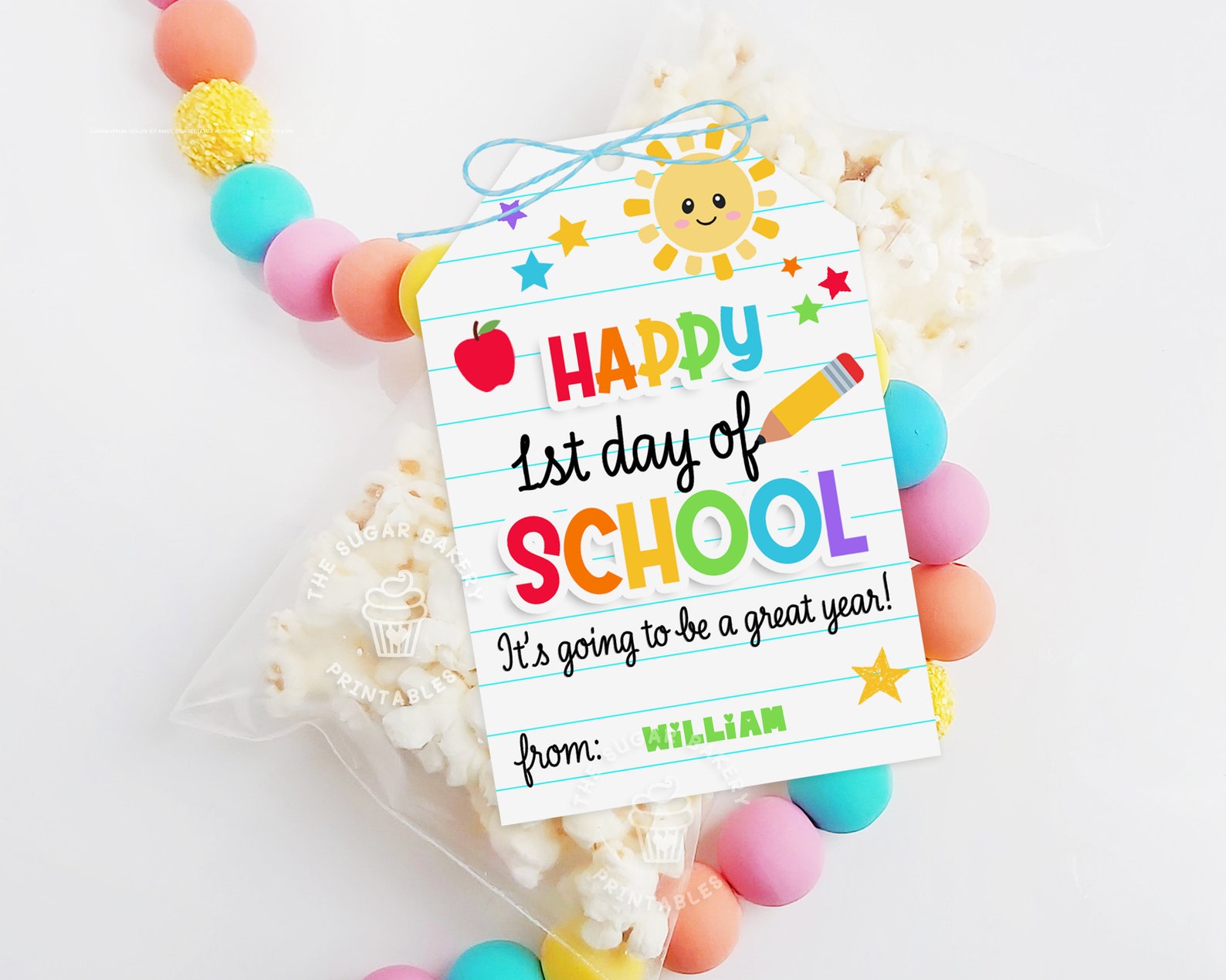 First Day of School Tags EDITABLE, Welcome BACK to SCHOOL Tags, Happy ...