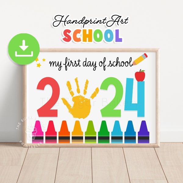 Back to School Handprint Craft - Etsy