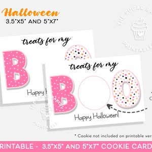 Treats for My BOO Halloween Cookie Card, 3.5x5 and 5x7 Mini Halloween ...