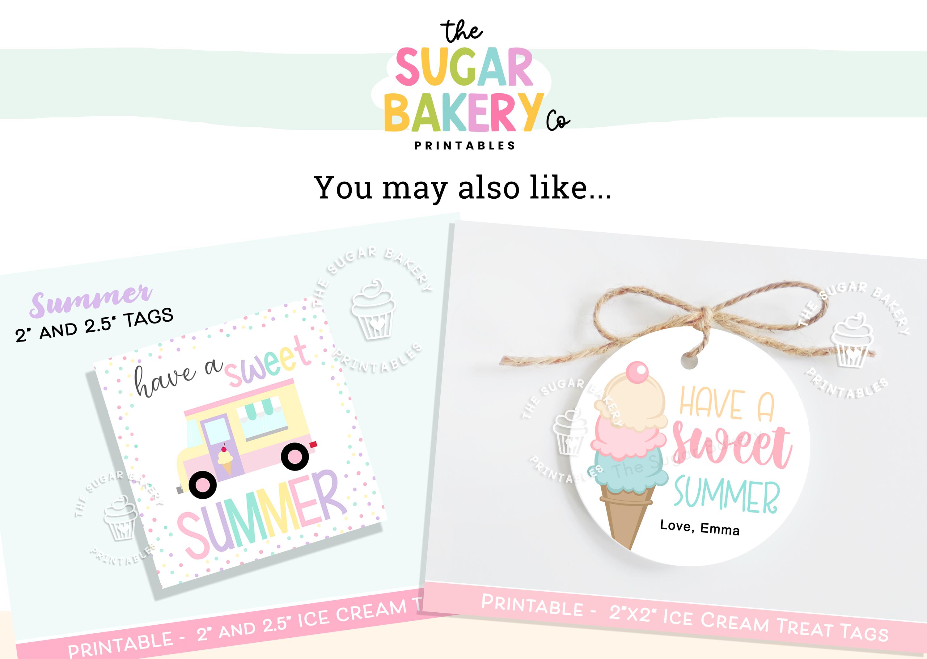 Sweet Treat Tags Printable Ice Cream Popsicle Freeze Pop Tag SWEET ...