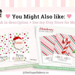 Merry Christmas Santa Cookie Bag Topper, Christmas Treat Bag Toppers ...