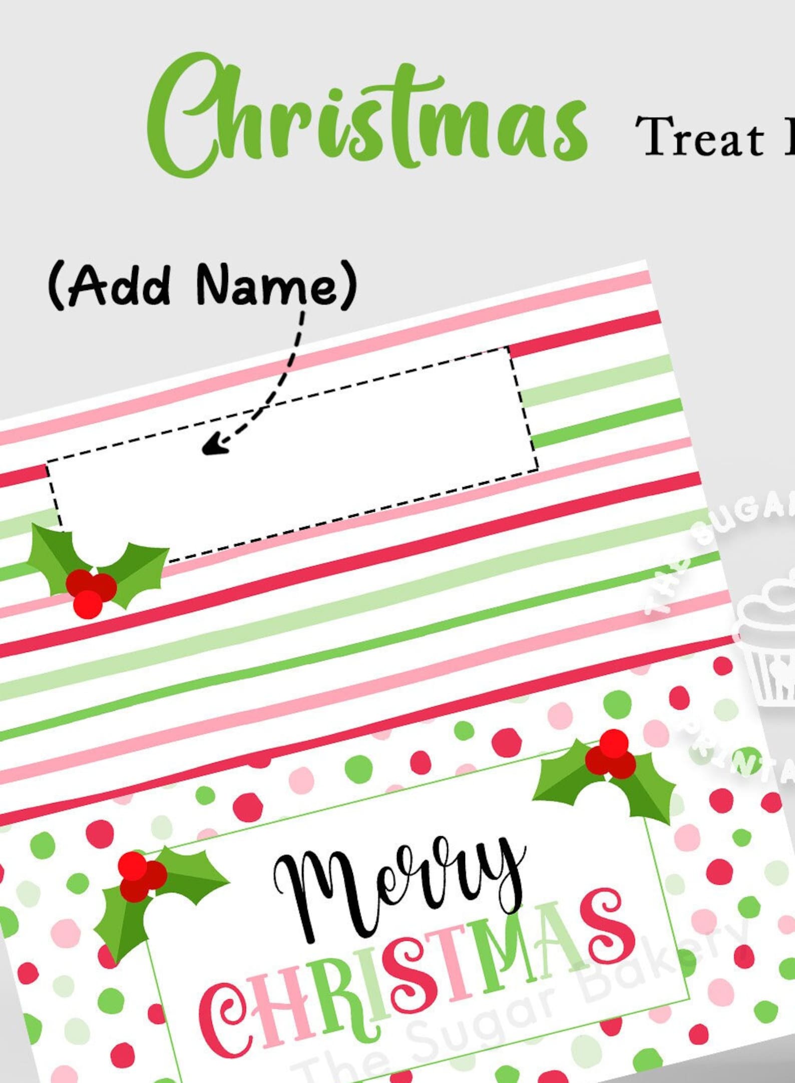 Merry Christmas Santa Cookie Bag Topper Christmas Treat Bag - Etsy