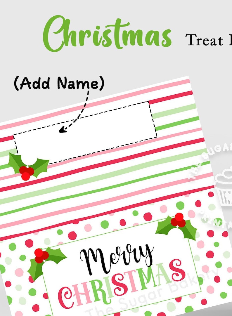 Merry Christmas Santa Cookie Bag Topper Christmas Treat Bag - Etsy