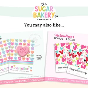 I LOVE YOU Valentine Cookie Card, 3.5"x5" & 5x7 Valentines COOKIE Card ...