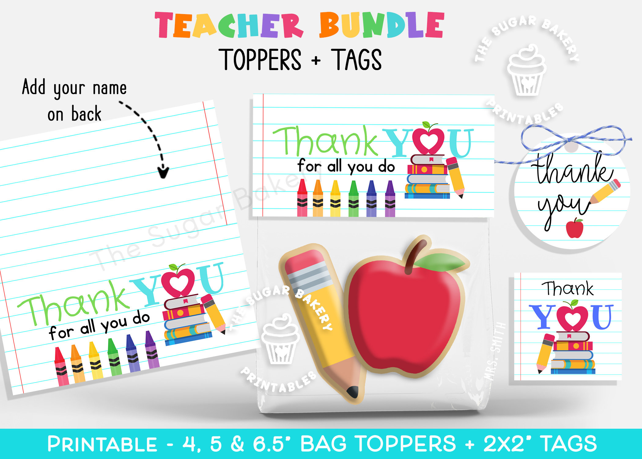 Teacher Appreciation Gift BUNDLE Thank You Teacher Treat Bag | Etsy