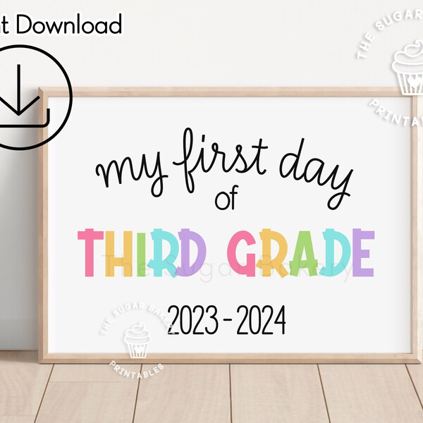 3rd Grade Sign - Etsy