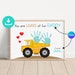 Handprint Craft for Fathers Day, Dump Truck Loads of Fun Daddy, Father ...