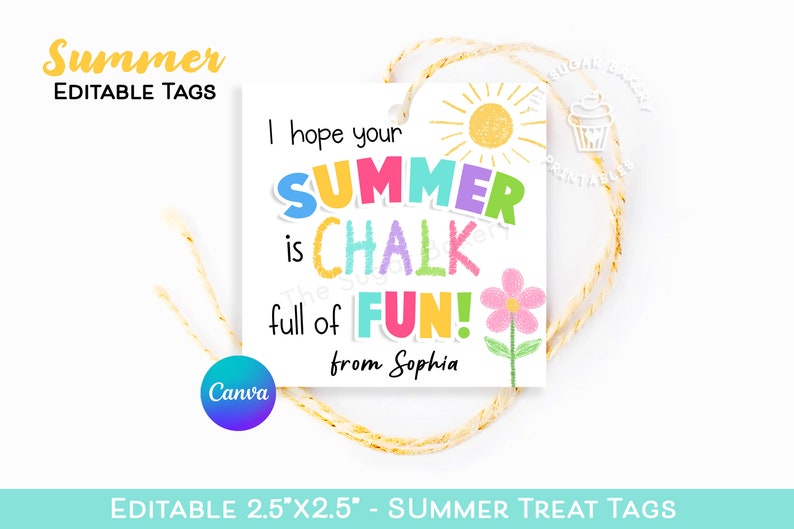 End of the School Year CHALK TAGS, I Hope Your Summer is Chalk Full of ...