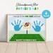 Fathers Day Handprint Art, FOOTBALL Handprint Craft, Fathers Day ...