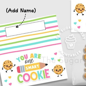 You Are One Smart Cookie Bag Topper, Back to School TREAT Bag TOPPER ...