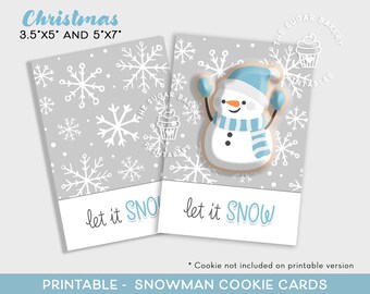 Printable Christmas Cookie Card Merry Christmas Reindeer - Etsy