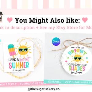 Have a SWEET Summer Tag, EDITABLE Ice Cream Popsicle Tag, Have a Sweet ...